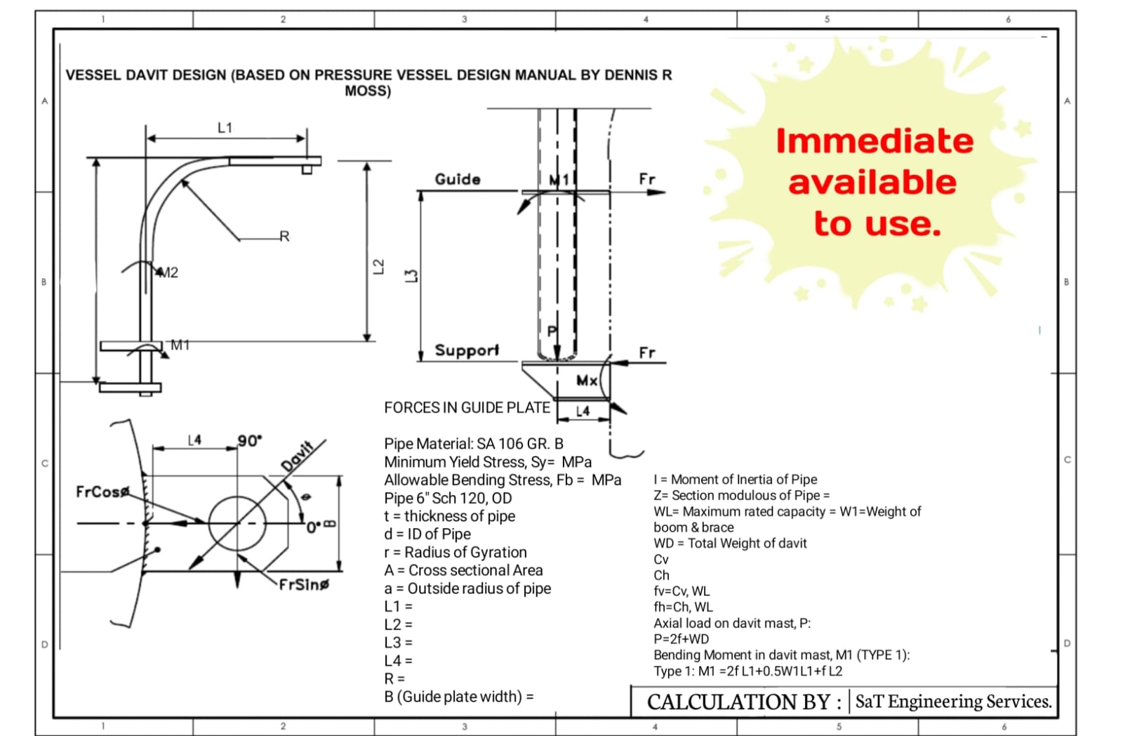 Calculation for Davit used to lift manhole/ body flange cover – Shree ...