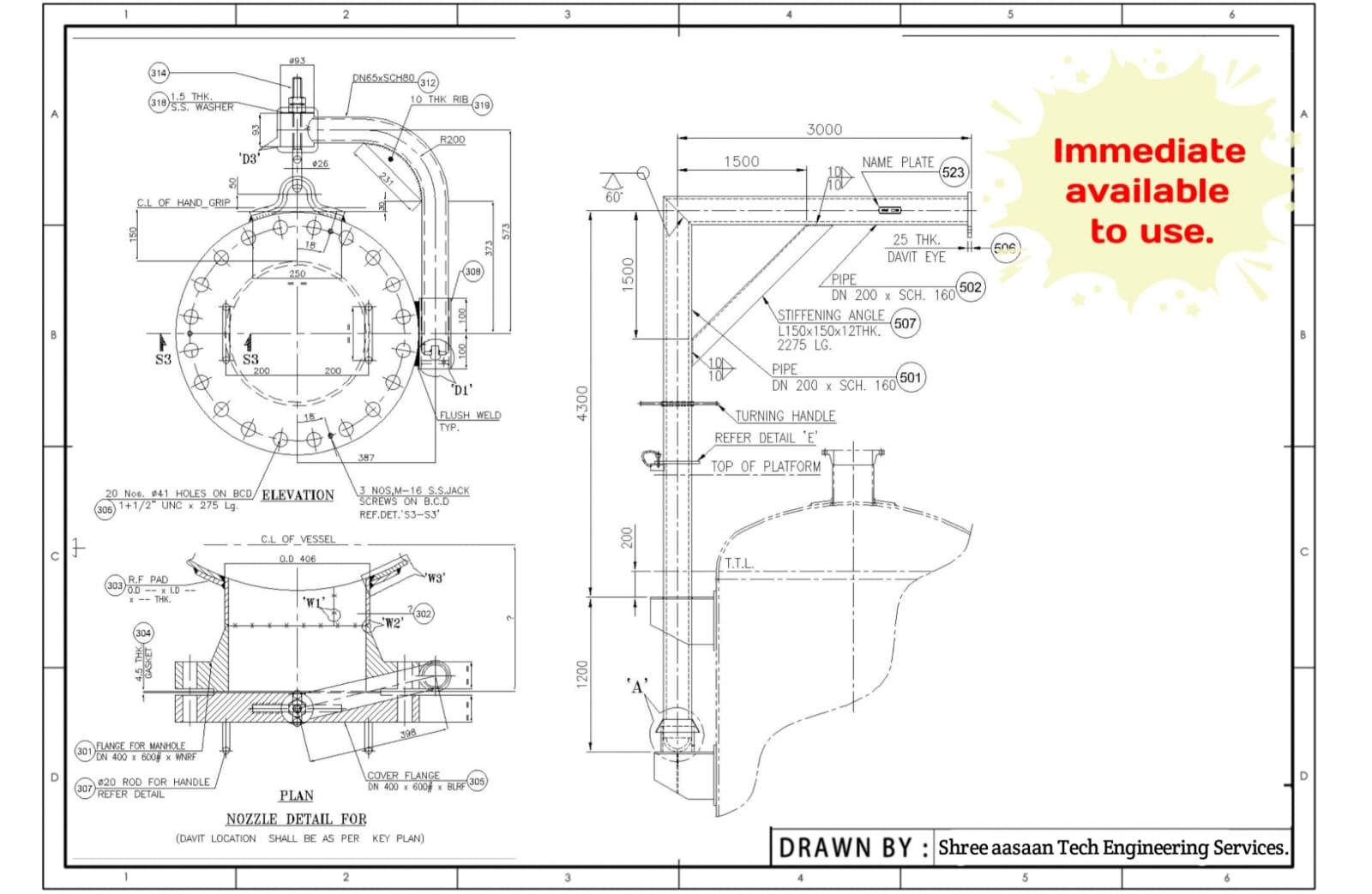 Davit system used to Manhole Lifting – Shree aasaan Tech